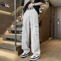 China Mid Waist Daily Washed Mid Waist cargo pants wholesale price Camouflage Cotton 100% Custom (KU24111) for sale