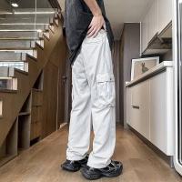China Black Daily Mid Waist cargo pants wholesale price Cotton 100% Non Stretch Custom (KU24112) for sale