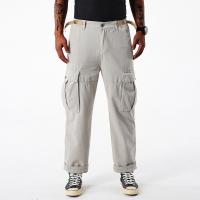 China Black Daily Washed cargo pants wholesale price Mid Waist Breathable Custom (KU24112) for sale