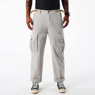China Black Daily Washed cargo pants wholesale price Mid Waist Breathable Custom (KU24112) for sale