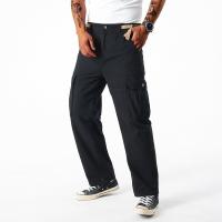 China Black Daily Washed cargo pants wholesale price Mid Waist Breathable Custom (KU24112) for sale