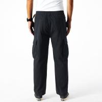 China Black Daily Washed cargo pants wholesale price Mid Waist Breathable Custom (KU24112) for sale