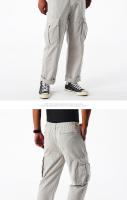 China Black Daily Washed cargo pants wholesale price Mid Waist Breathable Custom (KU24112) for sale