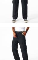 China Black Daily Washed cargo pants wholesale price Mid Waist Breathable Custom (KU24112) for sale