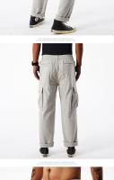 China Black Daily Washed cargo pants wholesale price Mid Waist Breathable Custom (KU24112) for sale