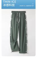China Summer Non Stretch Urban Fashion jogger pants wholesale Dark Green Light Grey Custom (KU24108) for sale