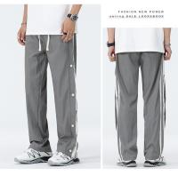 China Summer Non Stretch Urban Fashion jogger pants wholesale Dark Green Light Grey Custom (KU24108) for sale