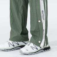 China Dark Green Light Grey Summer Non Stretch Urban Fashion jogger pants wholesale Dark Green Light Grey Regular Custom (KU24108) for sale