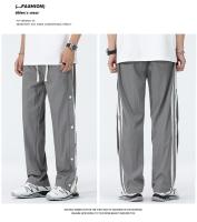 China Dark Green Light Grey Summer Non Stretch Urban Fashion jogger pants wholesale Dark Green Light Grey Regular Custom (KU24108) for sale