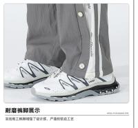 China Dark Green Light Grey Summer Non Stretch Urban Fashion jogger pants wholesale Dark Green Light Grey Regular Custom (KU24108) for sale