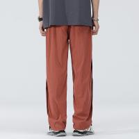 China Black Summer Non Stretch wide leg track pants Urban Fashion Regular Custom (KU24103) for sale