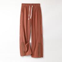China Black Black Summer Non Stretch wide leg track pants Straight Pant Urban Fashion Custom (KU24103) for sale