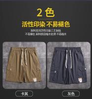China Khaki Grey Mid Waist Khaki Grey Cotton 35% wholesale men shorts cargo Spring/Summer Loose Fit Custom (DY001) for sale
