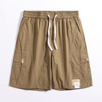 China Mid Waist Khaki Grey Cotton 35% mens shorts wholesale suppliers Spring/Summer Loose Fit Custom (DY001) for sale
