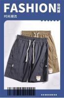 China Mid Waist Khaki Grey Cotton 35% mens shorts wholesale suppliers Spring/Summer Loose Fit Custom (DY001) for sale