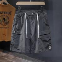 China Grey Grey Mid Waist Spring/Summer wholesale men shorts cargo Polyamide (Nylon) 100% Loose Fit Custom (DY004) for sale