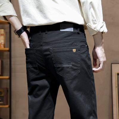 China Black Grey Daily Washed Mid Waist mens pants wholesale Black Grey Breathable Custom (P361) for sale