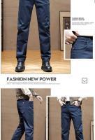 China Black Grey Daily Washed Mid Waist mens pants wholesale Black Grey Breathable Custom (P361) for sale