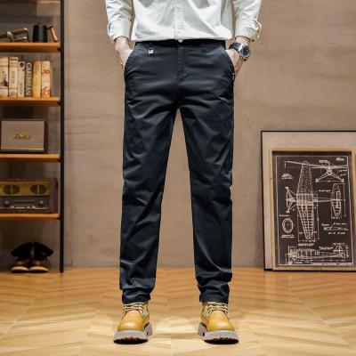 China Black Basic Daily mens pants wholesale Washed Mid Waist Custom (P331) for sale