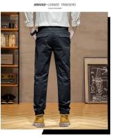 China Black Basic Daily mens pants wholesale Washed Mid Waist Custom (P331) for sale