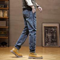 China Basic Mid Waist Slight Stretch wholesale skinny jeans mens Business Office/Commute Daily Regular Custom (P315) for sale