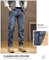 China Basic Mid Waist Slight Stretch wholesale skinny jeans mens Business Office/Commute Daily Regular Custom (P315) for sale