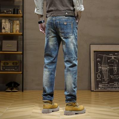 China Blue Blue Mid Waist Youth Trend wholesale skinny jeans mens Slight Stretch Outdoor Office/Commute Daily Custom (P366) for sale