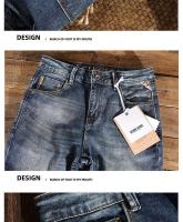 China Blue Blue Mid Waist Youth Trend wholesale skinny jeans mens Slight Stretch Outdoor Office/Commute Daily Custom (P366) for sale