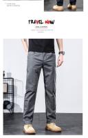 China Grey Black Daily Washed Mid Waist mens pants wholesale Grey Black Breathable Custom (P361) for sale