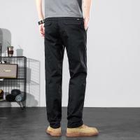 China Black Daily Washed mens pants wholesale Mid Waist Slight Stretch Custom (P331) for sale