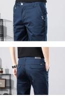 China Black Daily Washed mens pants wholesale Mid Waist Slight Stretch Custom (P331) for sale