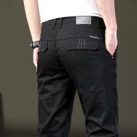 China Washed Black Daily Washed dress pants wholesale price Mid Waist Breathable Custom (P348) for sale