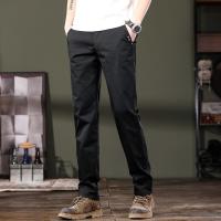 China Solid Color Black Daily Washed dress pants wholesale price Mid Waist Breathable Custom (P331) for sale