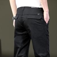 China Solid Color Black Daily Washed dress pants wholesale price Mid Waist Breathable Custom (P331) for sale
