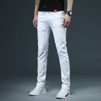 China White Basic Daily wholesale skinny jeans mens Mid Waist Regular Fit Custom (MG109) for sale