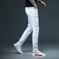 China White Basic Daily wholesale skinny jeans mens Mid Waist Regular Fit Custom (MG109) for sale