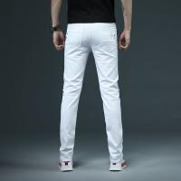 China White Basic Daily wholesale skinny jeans mens Mid Waist Regular Fit Custom (MG109) for sale