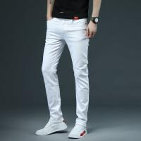 China White Basic Daily wholesale skinny jeans mens Mid Waist Regular Fit Custom (MG109) for sale
