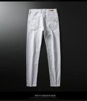 China White Basic Daily wholesale skinny jeans mens Mid Waist Regular Fit Custom (MG109) for sale