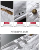 China White Basic Daily wholesale skinny jeans mens Mid Waist Regular Fit Custom (MG109) for sale