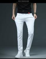 China White Basic Daily wholesale skinny jeans mens Mid Waist Regular Fit Custom (MG109) for sale