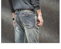 China Vintage Mid Waist Vintage Color wholesale skinny jeans mens Slight Stretch Vintage Washed Embroidered Custom (L088) for sale