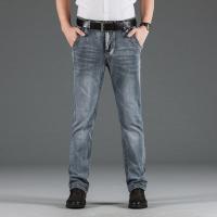 China Casual Mid Waist Embroidered wholesale skinny jeans mens Stone Washed Slight Stretch Custom (P315) for sale