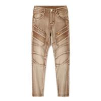 China Mid Waist Brown Blue Youth Trend wholesale skinny jeans mens Autumn 2025 Slight Stretch Custom (Y242) for sale