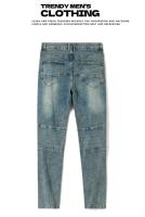 China Mid Waist Brown Blue Youth Trend wholesale skinny jeans mens Autumn 2025 Slight Stretch Custom (Y242) for sale