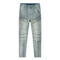 China Mid Waist Green Blue Youth Trend jogger pants wholesale Slight Stretch Stone Washed Vintage Washed Custom (Y240) for sale