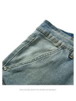 China Mid Waist Green Blue Youth Trend jogger pants wholesale Slight Stretch Stone Washed Vintage Washed Custom (Y240) for sale
