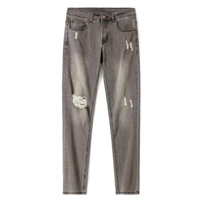 China Daily Mid Waist Distressed wholesale skinny jeans mens Regular Fit Urban Fashion Custom (TM220) for sale