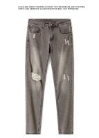 China Daily Mid Waist Distressed wholesale skinny jeans mens Regular Fit Urban Fashion Custom (TM220) for sale