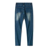 China Blue Washed Mid Waist wholesale skinny jeans mens Distressed Urban Fashion Custom (Y229) for sale